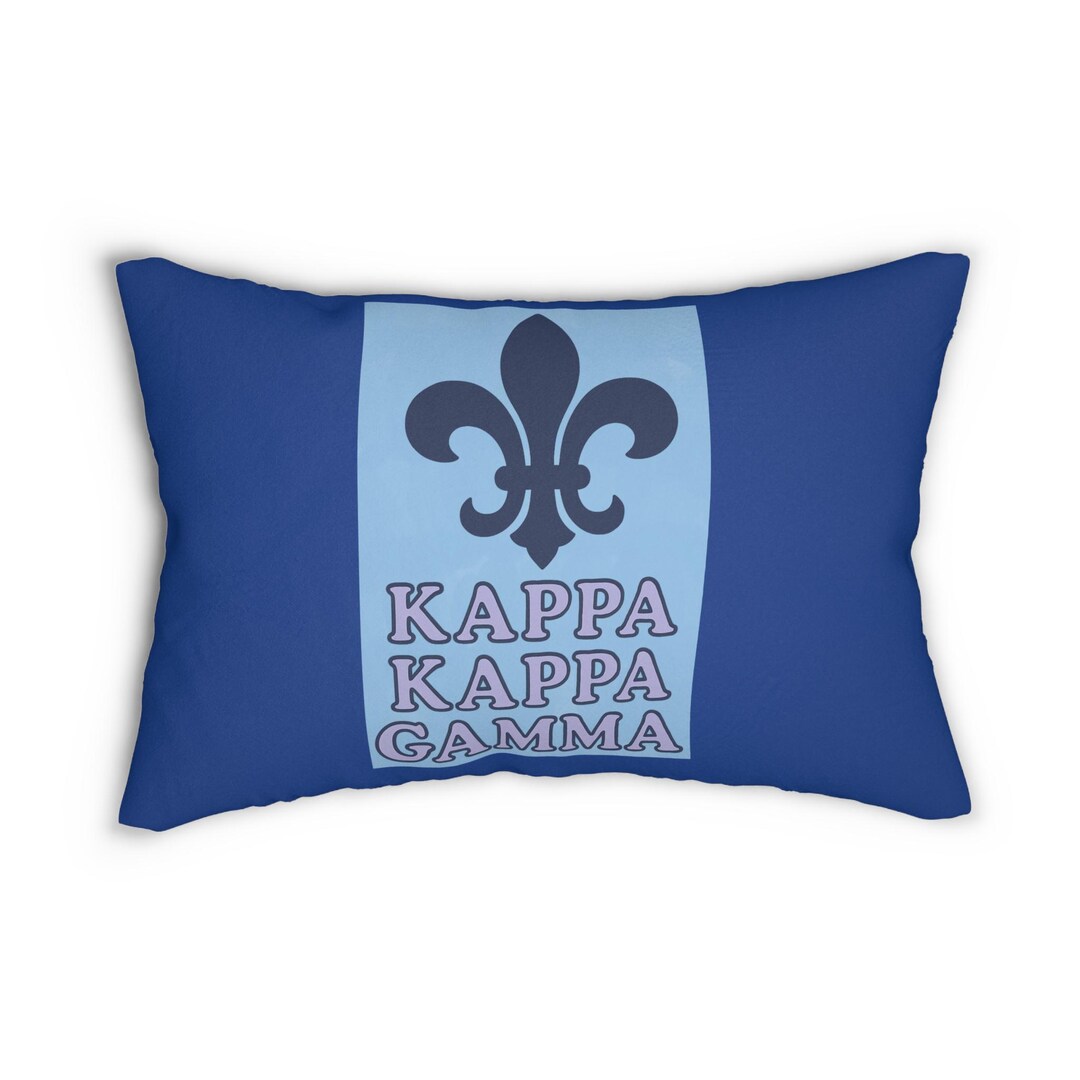 Kappa Kappa Gamma Fleur-de-lis Lumbar Pillow- Sorority Pillow - Etsy