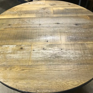 Farmhouse Dining Table, Metal Edge, Two Tone - Etsy