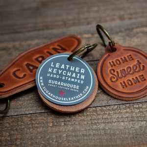 Kansas Leather Keychain Circle - Etsy