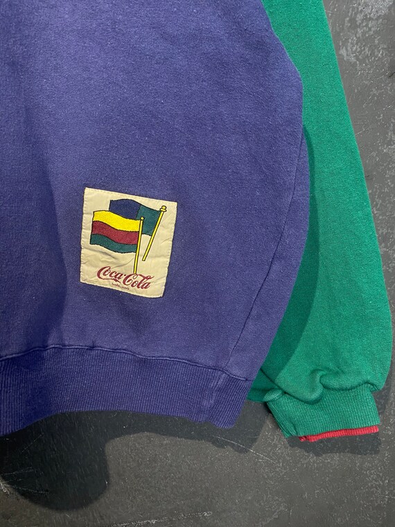 Rare Vintage 90s Coca Cola Tricolour Baggy Boxy Overs… - Gem