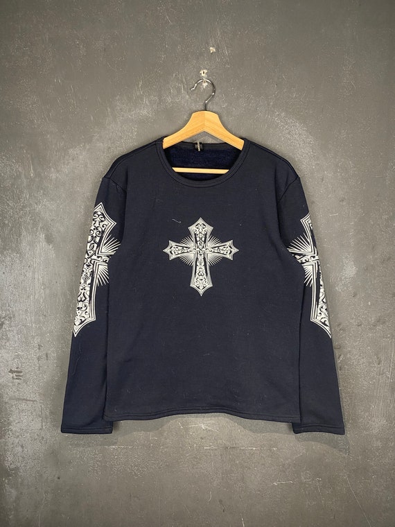 Rare Cross Design Japanese Brand Streetwear Slimfit P… - Gem