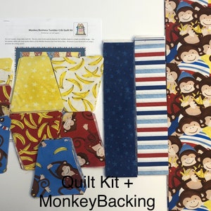 Monkey Business Quilt Kit, Baby Quilt Kit, Pre Cut Baby Quilt Kit, Baby ...