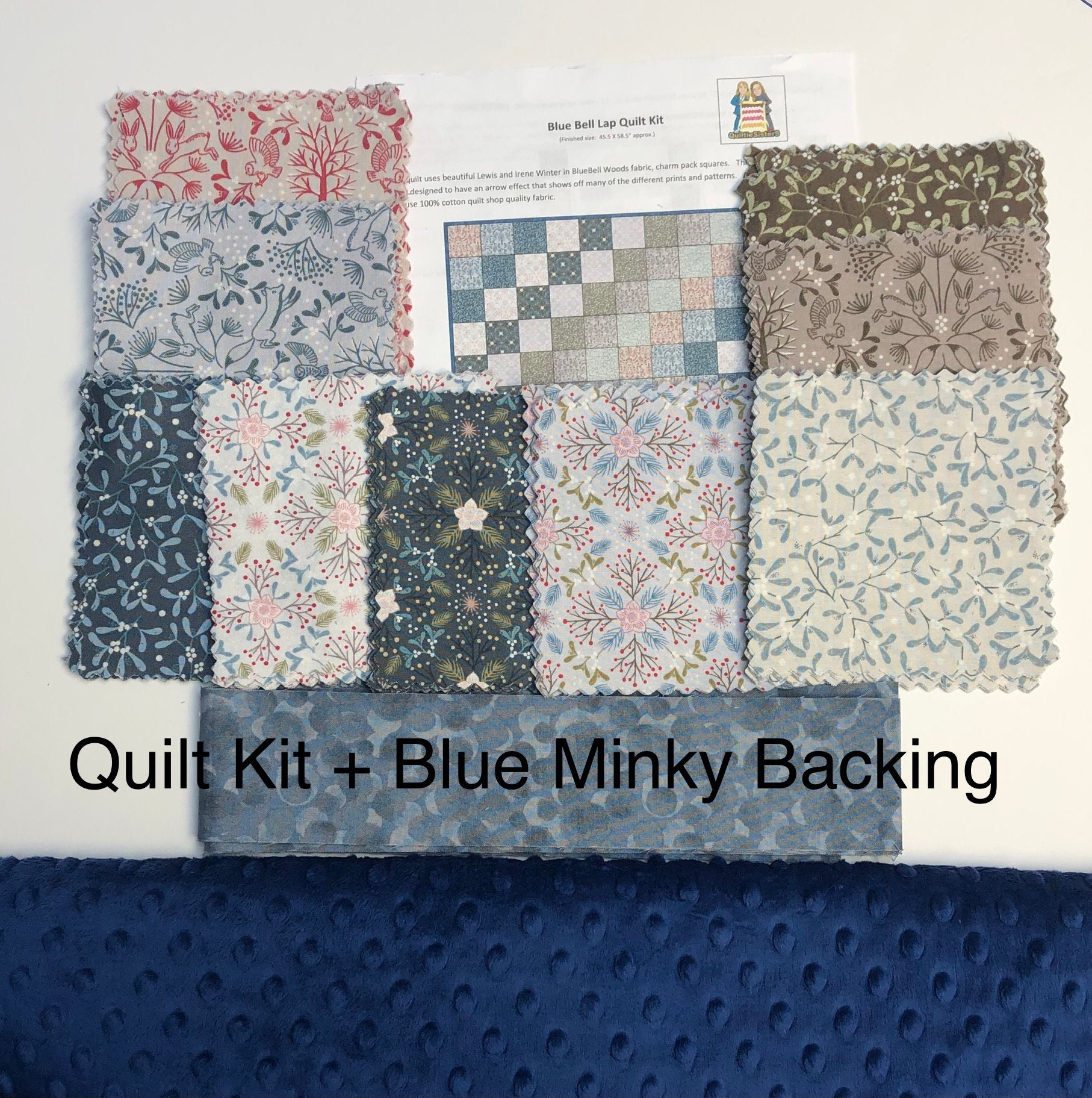 Bluebell Woods Charm Pack Throw Size Quilt Kit Quilt Kit for - Etsy