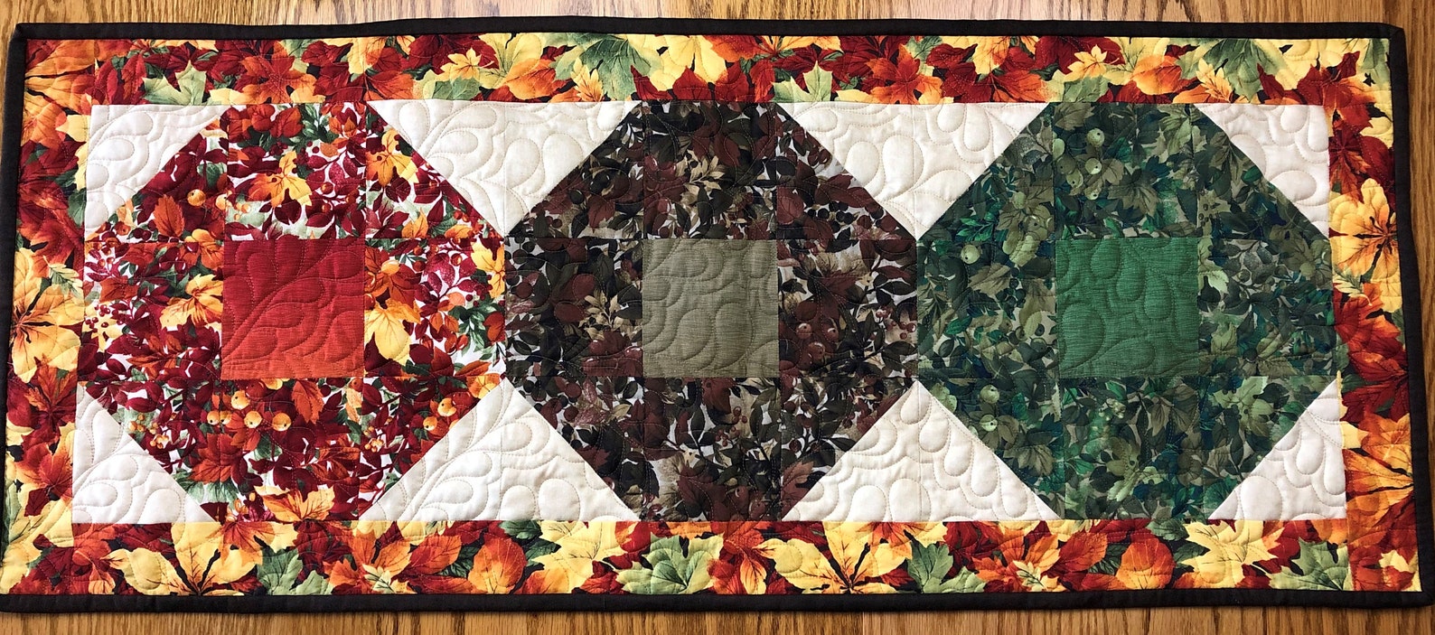 Fall Table Runner Quilt Kit in Wreath Design From - Etsy