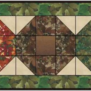 Fall Table Runner Quilt Kit in Wreath Design From Quiltiesisters - Etsy