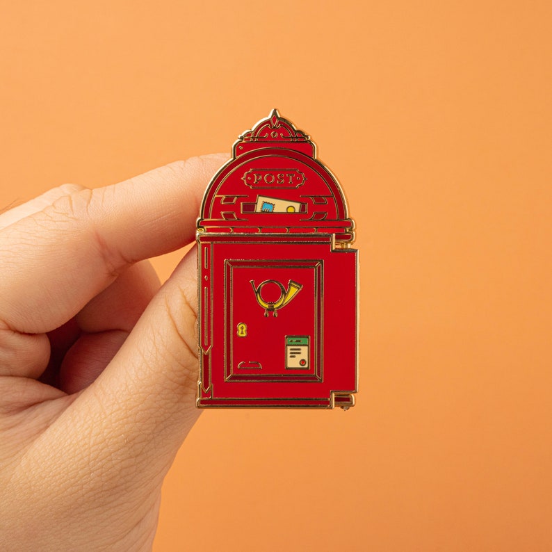 Post Box Adventure Enamel Hinged Pin - Etsy
