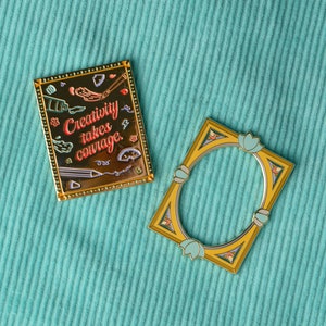 Creative Frame Magnetized Enamel Pin - Museum Memories Collection - Etsy