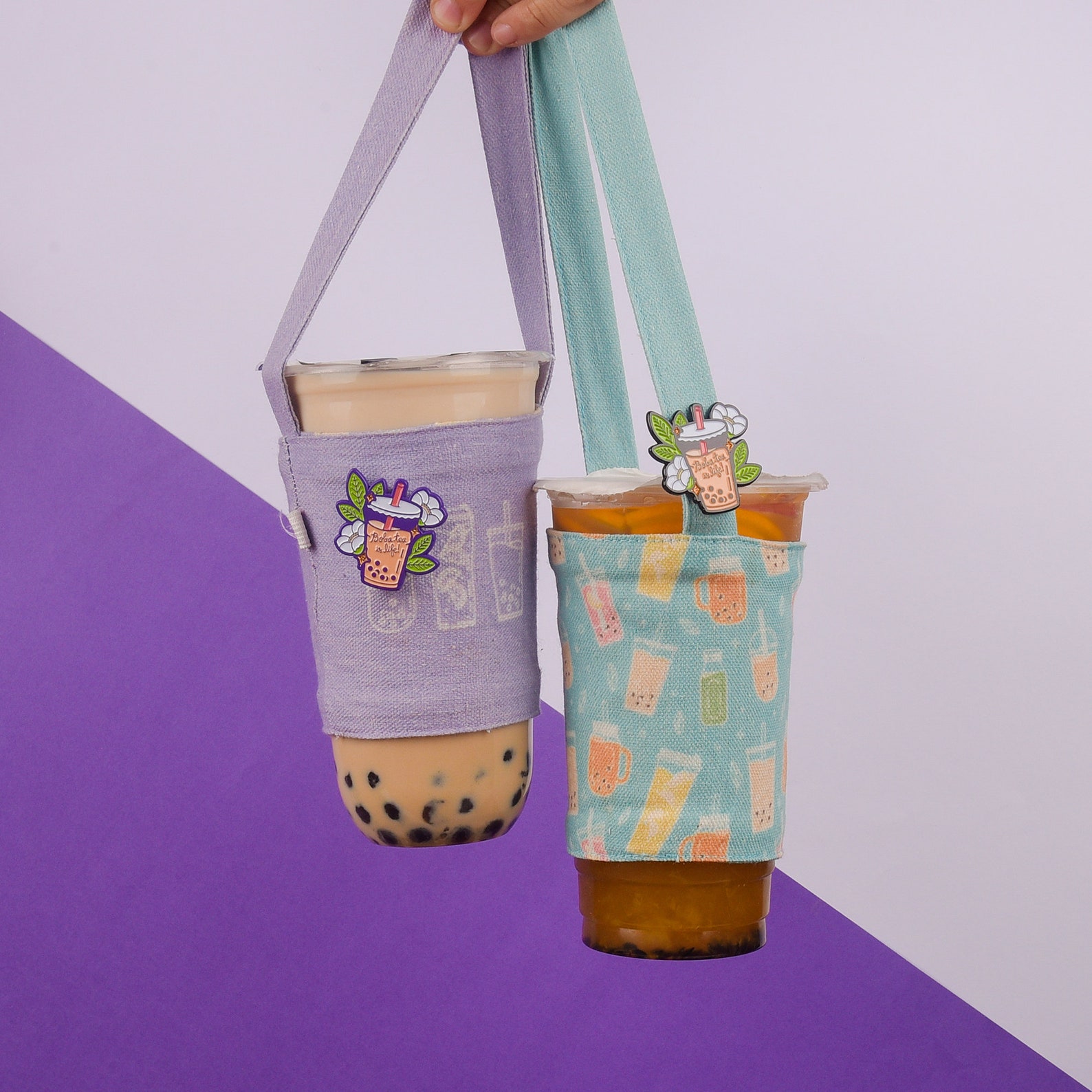 Boba Tea Reversible Beverage Holders - Etsy