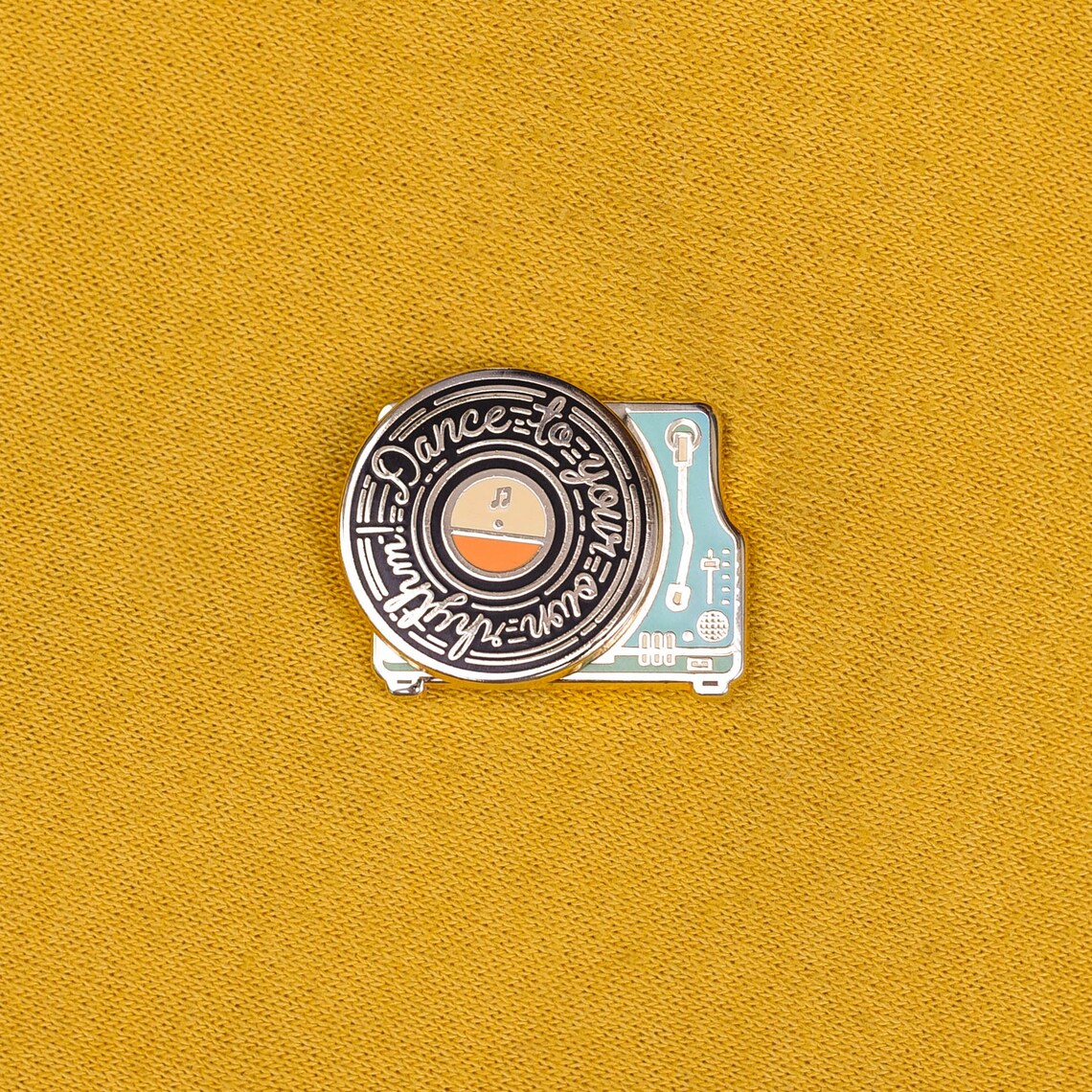 Dance on Vinyl Enamel Spinning Pin - Etsy