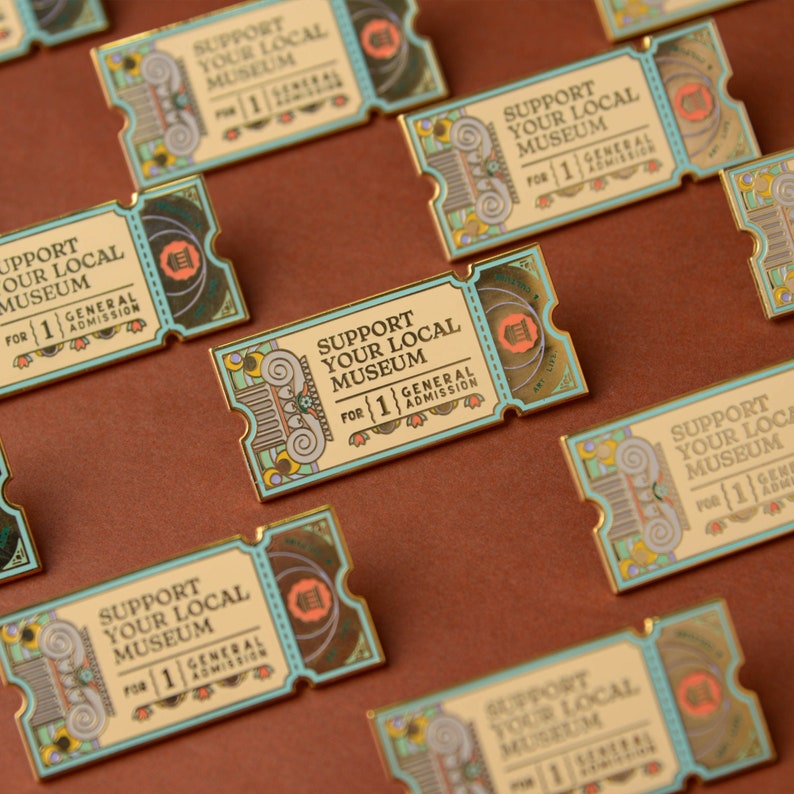 Gallery Ticket Enamel Pin - Museum Memories Collection - Etsy