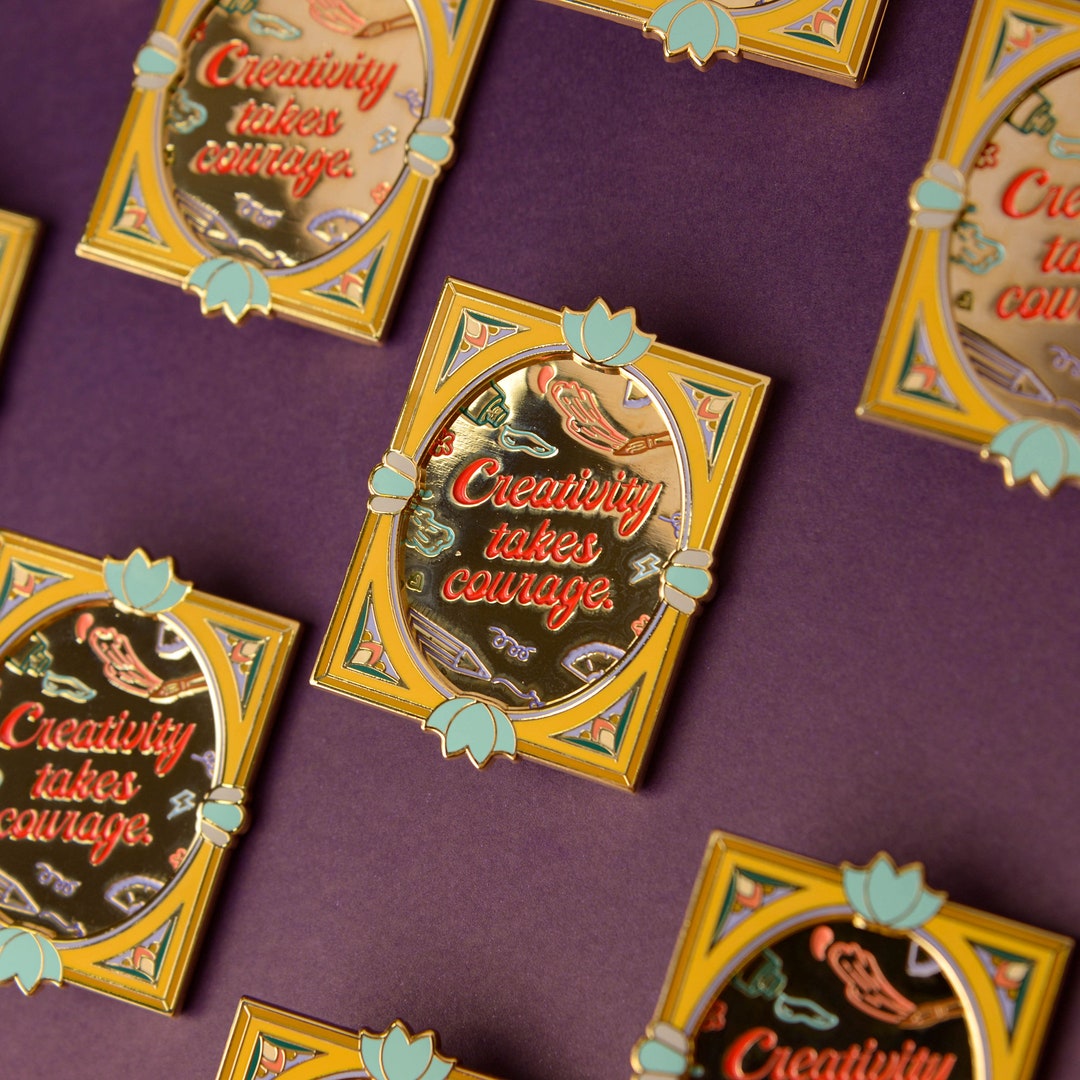 Creative Frame Magnetized Enamel Pin - Museum Memories Collection - Etsy