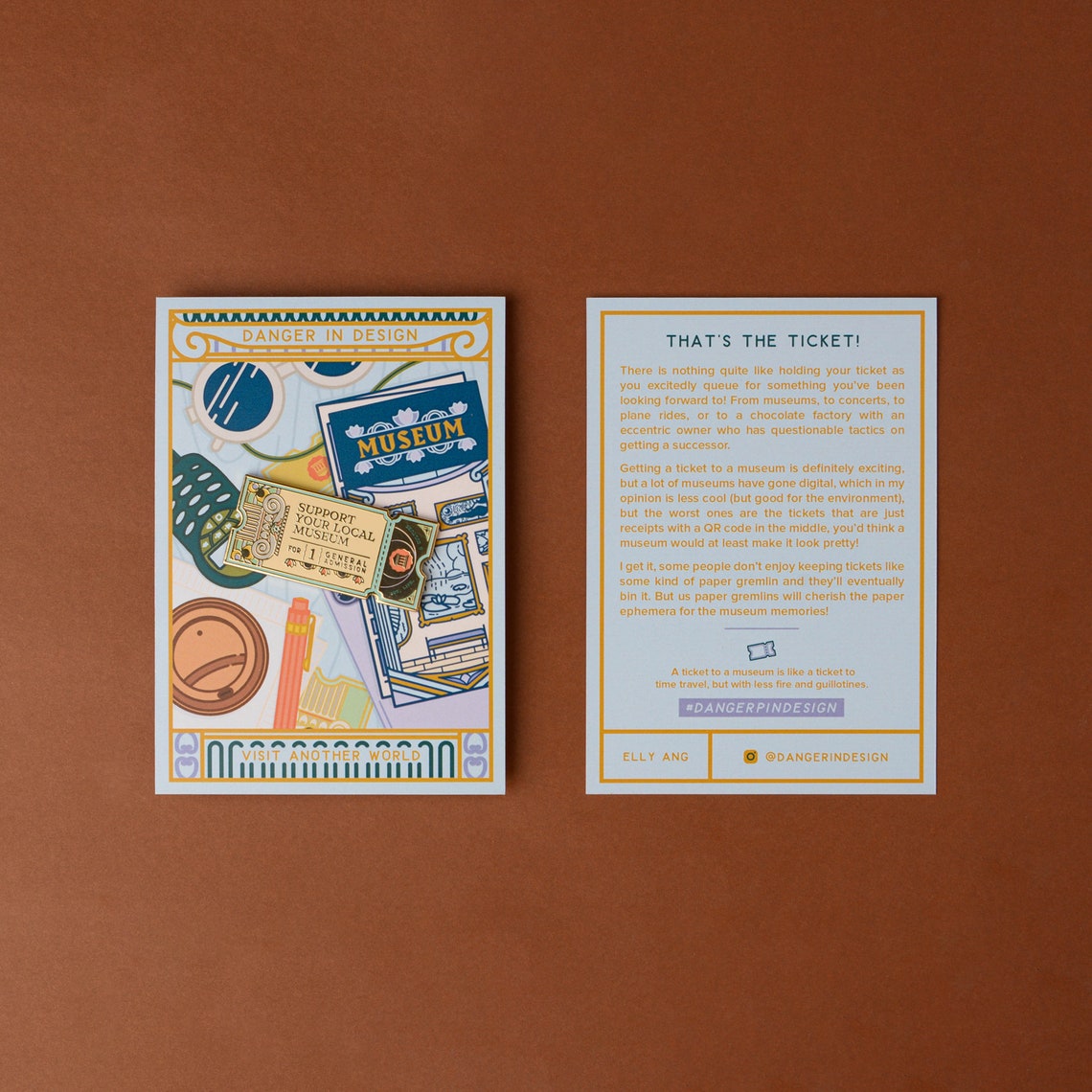 Gallery Ticket Enamel Pin - Museum Memories Collection - Etsy