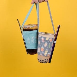 Boba Tea Reversible Beverage Holders - Etsy