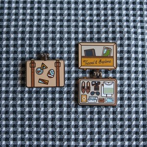 Travel & Explore Enamel Hinged Pin - Etsy