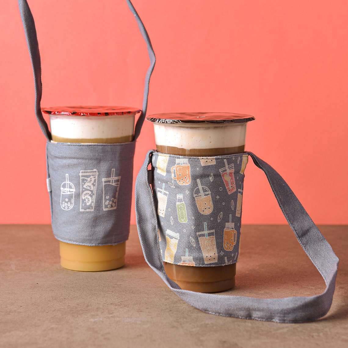 Boba Tea Reversible Beverage Holders - Etsy