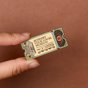 Gallery Ticket Enamel Pin - Museum Memories Collection - Etsy