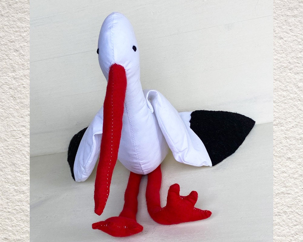 Stork Stork Doll Plush Stork Bird Bird Doll Plush Bird - Etsy