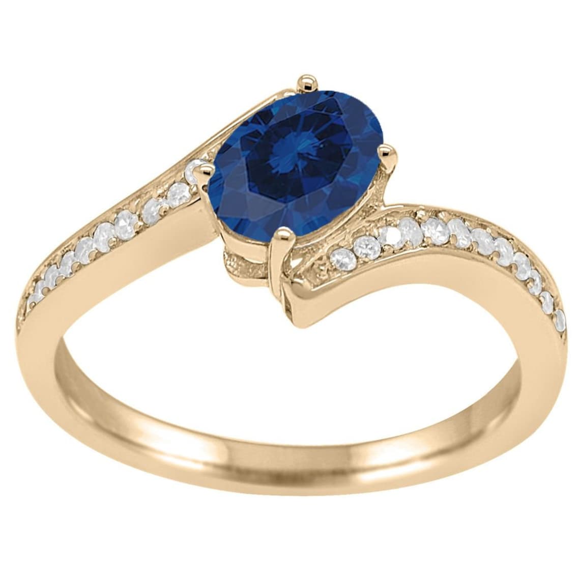 1 Ct Sapphire And Diamond Wedding Engagement Ring In 10k Etsy 1-ct-sapphire-and-diamond-wedding-engagement-ring-in-10k-etsy