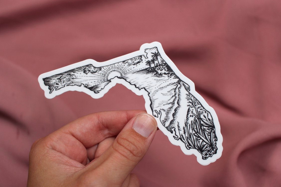 Florida Vinyl Sticker State Decal FL Decal Laptop Sticker - Etsy UK