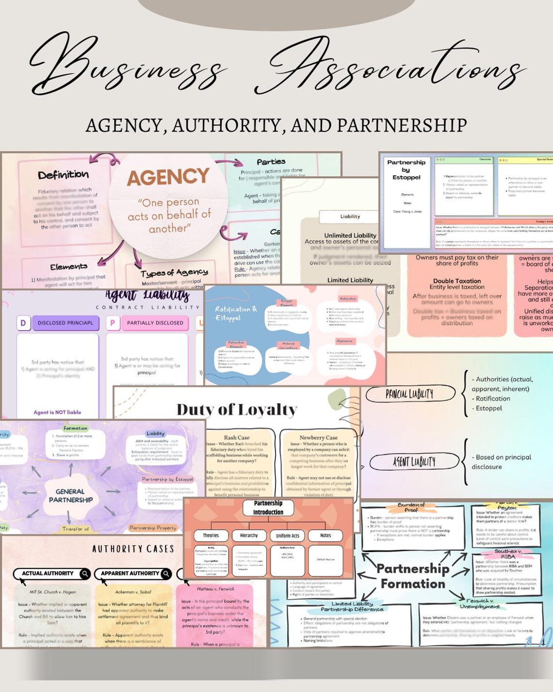 2024 2L Business Associations Visual Partnership, Agency, Authority ...