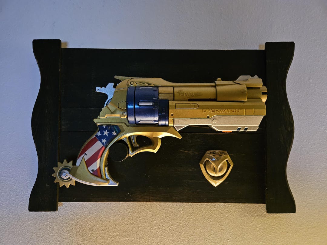 Custom Painted Mccree / Cassidy Nerf Rival Overwatch Peacemaker Gold ...