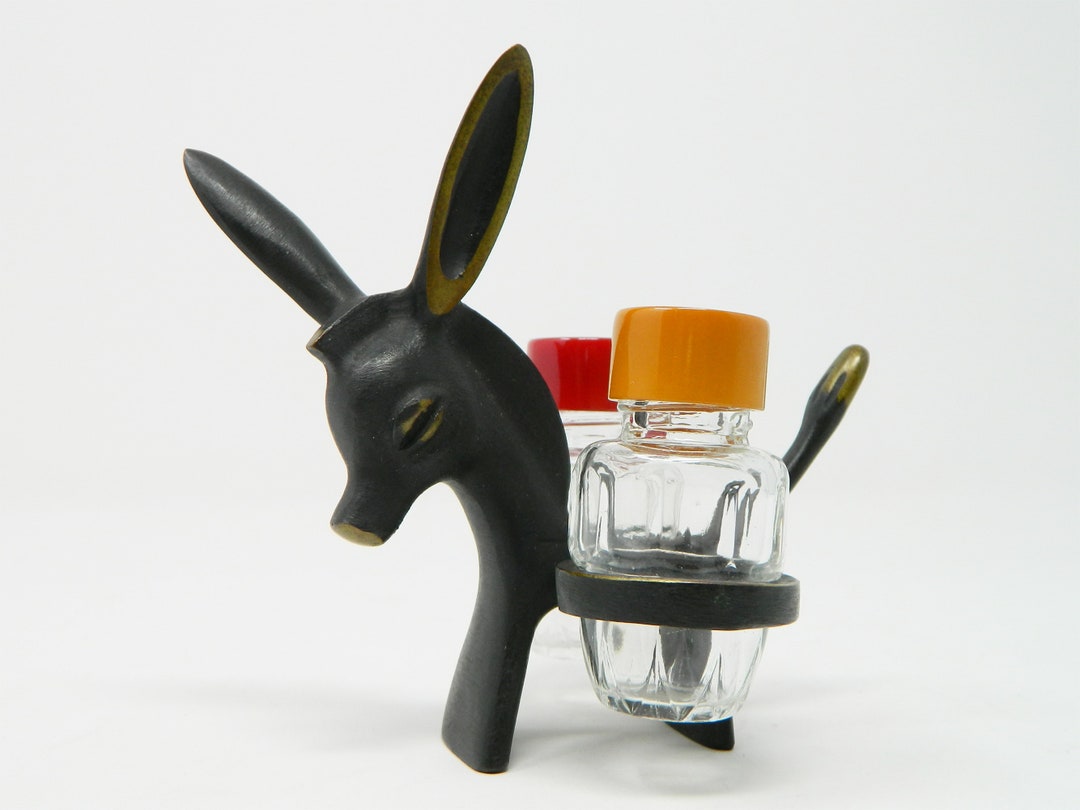 Walter Bosse Bronze Donkey With Salt and Pepper Shaker – Original ...