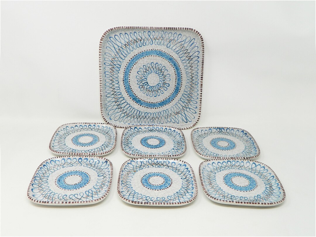 Schleiss Ceramic Plate Set Made by Franz and Emilie Schleiss - Etsy