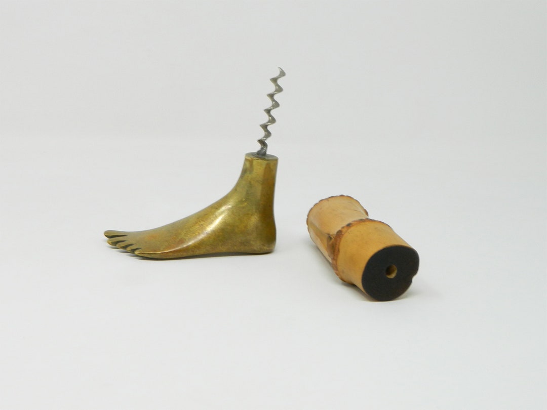 Auböck Corkscrew Big Brass Foot With Bamboo - Etsy