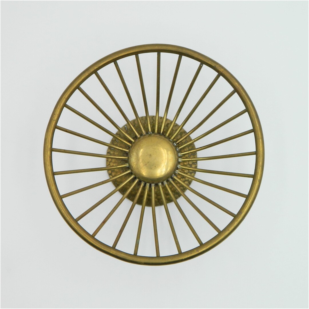 Circle Round Brass Wire Fruit Basket in Heavy Design Vienna 50s - Etsy