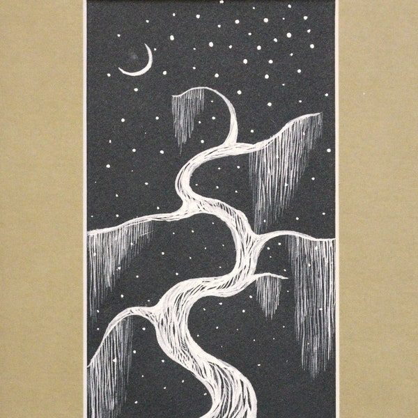 Drawing for Meditation Abstract Art Spiral of Life Original Graphic ...