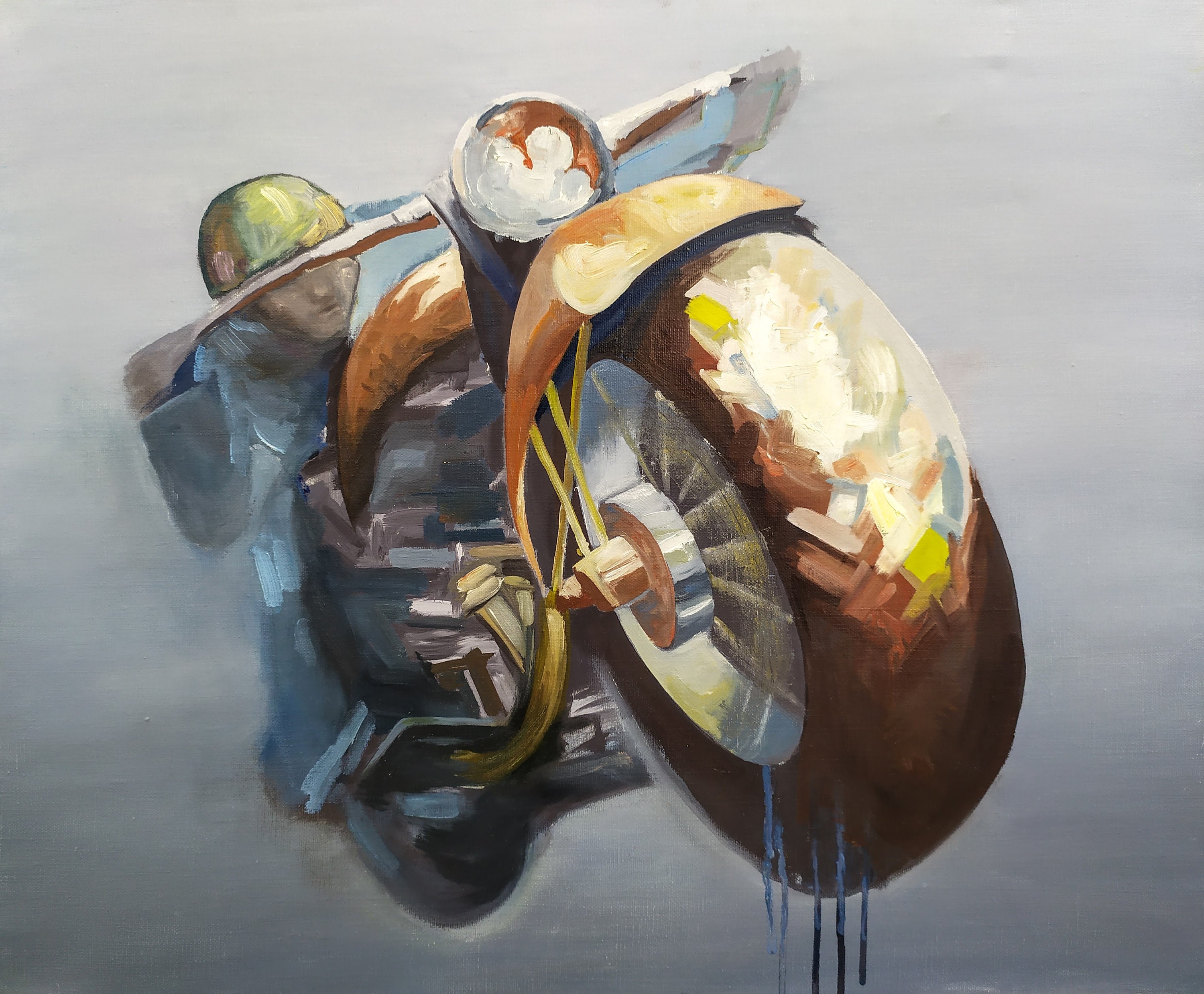 Biker Art Vintage Art Abstract Motorcycle Canvas Painting Harley ...