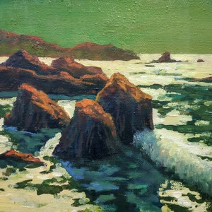 Greek Coast Greek Wall Art Seascape Greece Oil Painting for Living Room ...