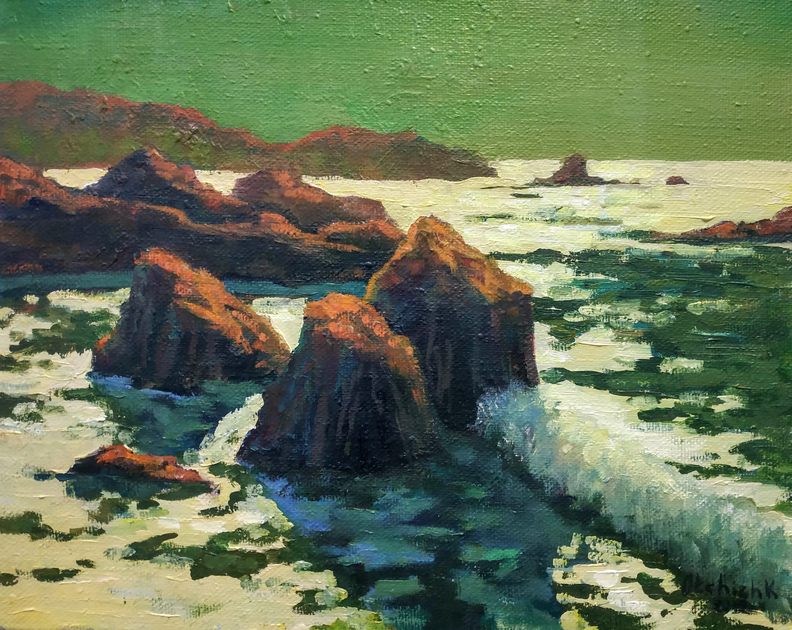 Greek Coast Greek Wall Art Seascape Greece Oil Painting for Living Room ...