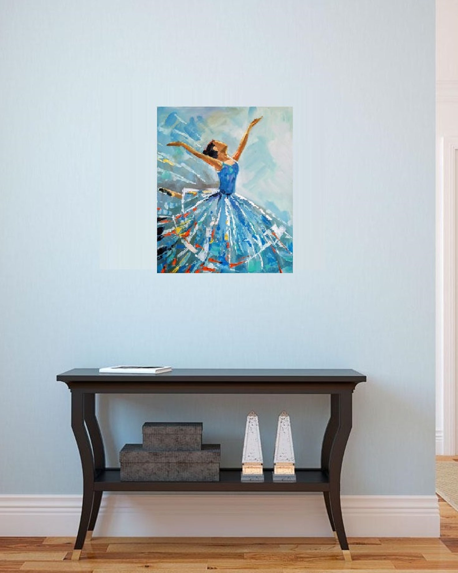 Ballet Dancer Painting Ballet Art Ballerina Wall Art Dancer Oil ...