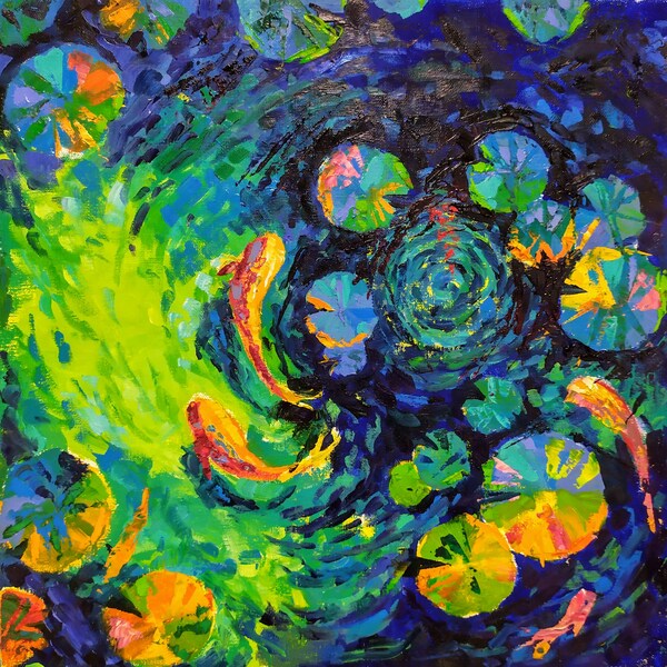 Colorful Fish Art - Etsy