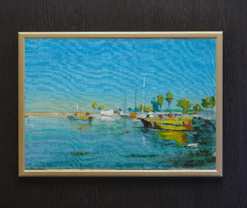 Crete Greece Oil Painting Original Painting Greece Art - Etsy