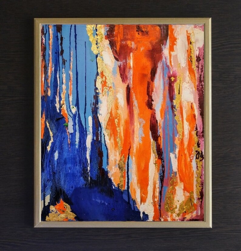 Abstract Gold Modern Art Gold Metallic Textured Oil Painting - Etsy