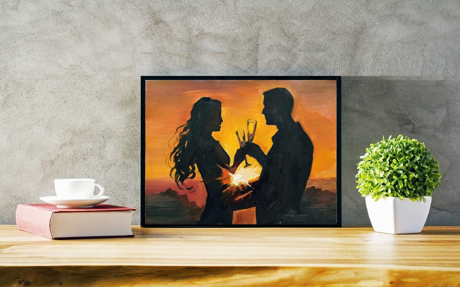 Romantic Art Original Oil Painting Love Art Modern Art Love - Etsy