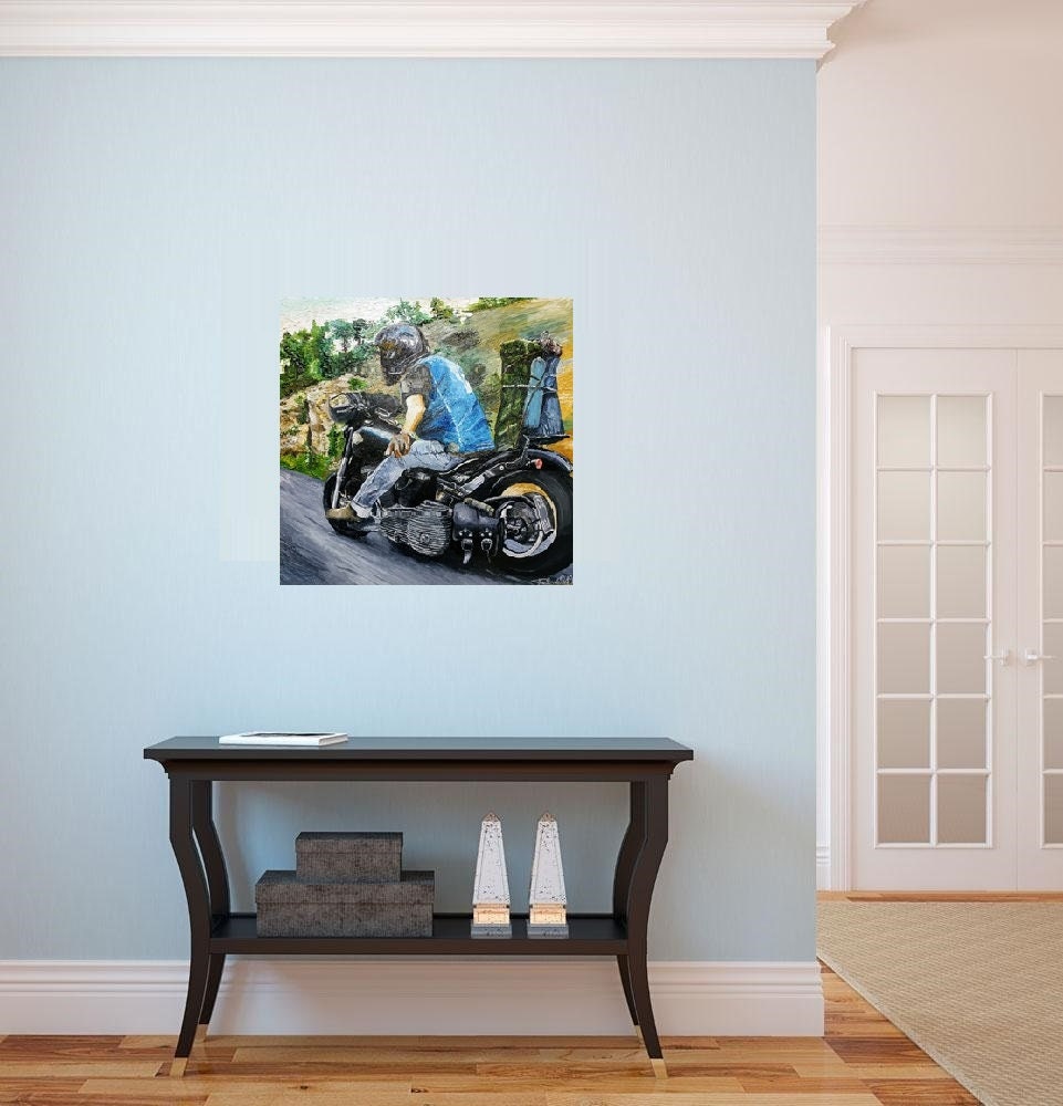 Biker Art Harley Motorcycle Art Motorbike Home Decor - Etsy