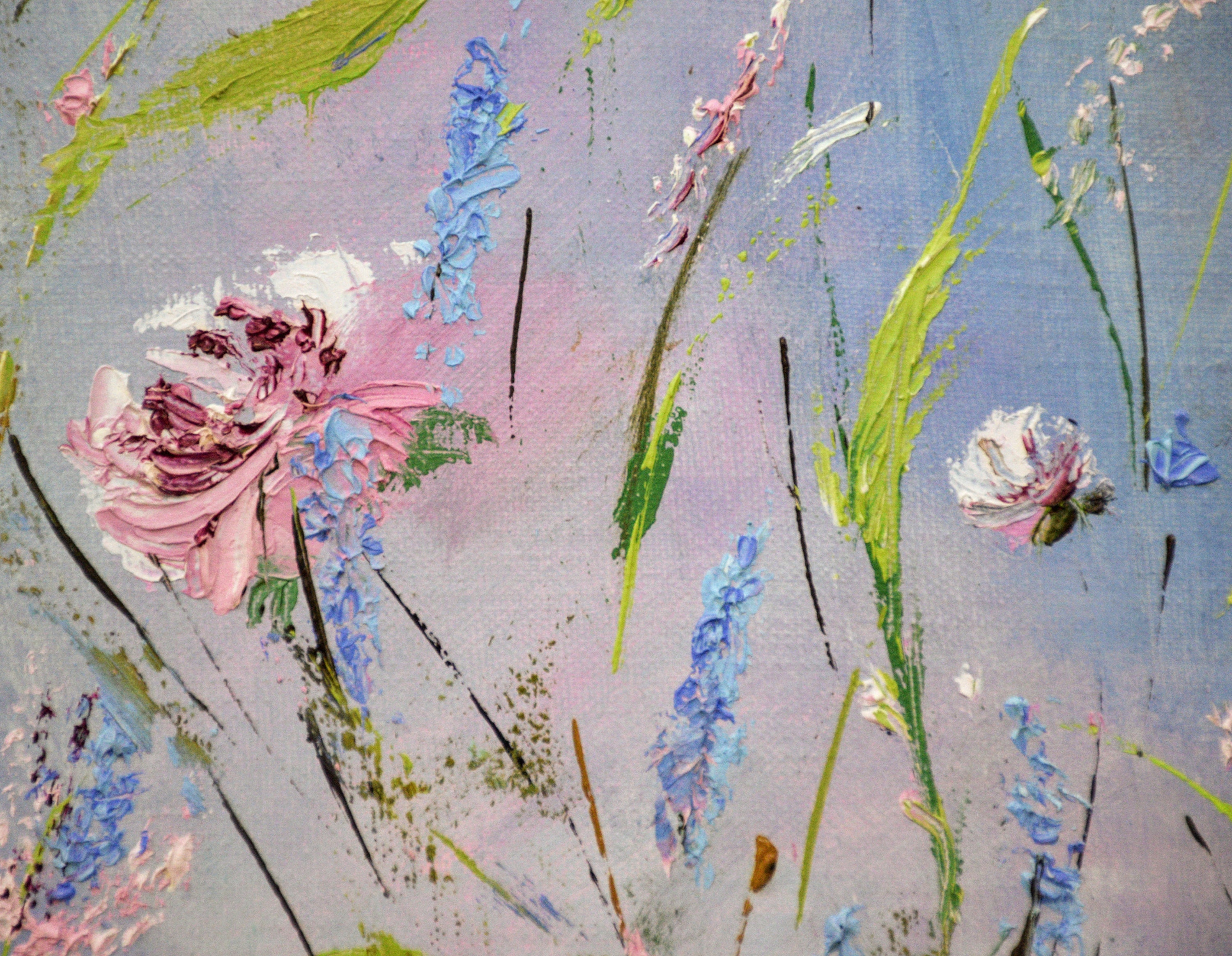 Meadow Flowers Art Abstract Wildflowers Painting Palette Knife - Etsy