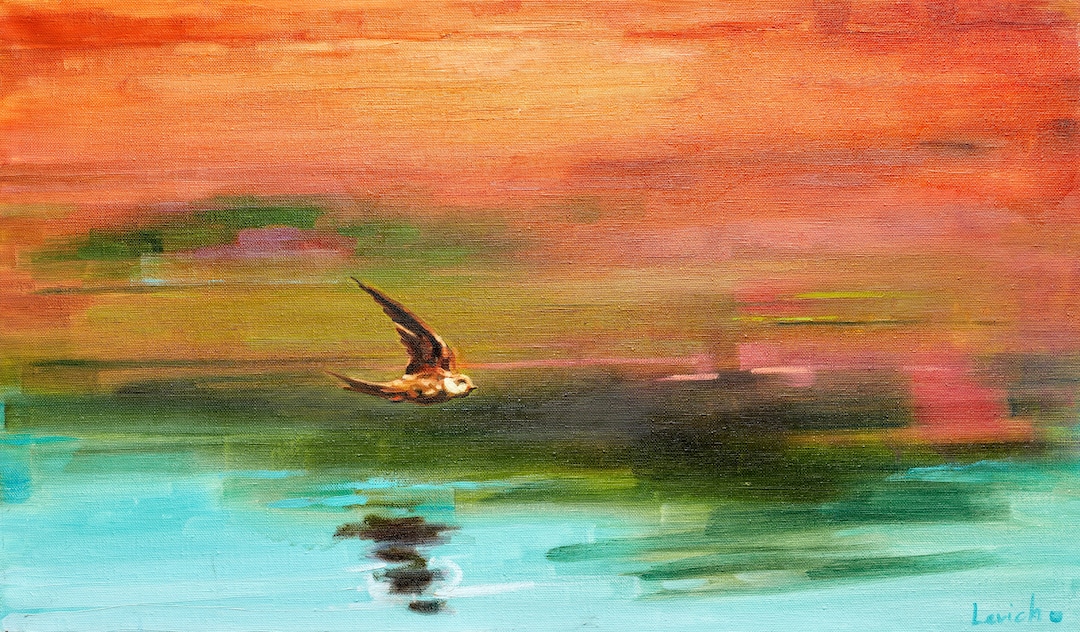 Large Wall Art Bird Art Landscape Original Modern Art Wall Decor Large ...