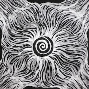 Drawing for Meditation Abstract Art Spiral of Life Original Graphic ...