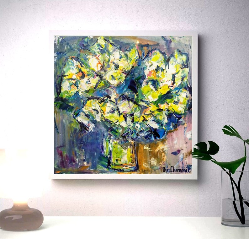 Abstract Still Life Floral Original Oil Painting Flowers - Etsy