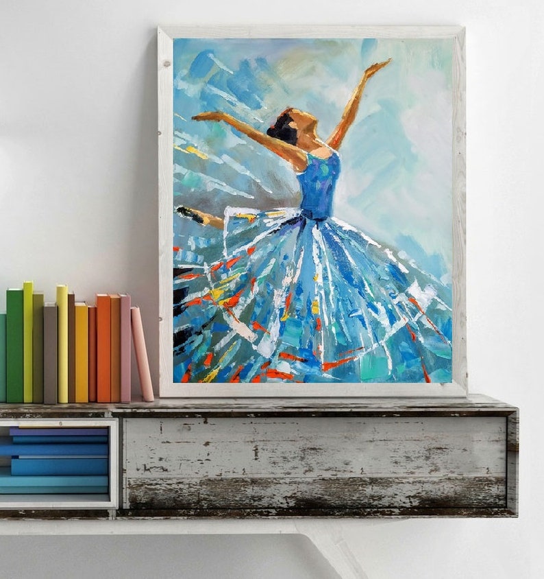 Ballet Dancer Painting Ballet Art Ballerina Wall Art Dancer Oil ...