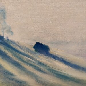 Morning Haze Art Original Oil Painting Minimalist Wall Art ...