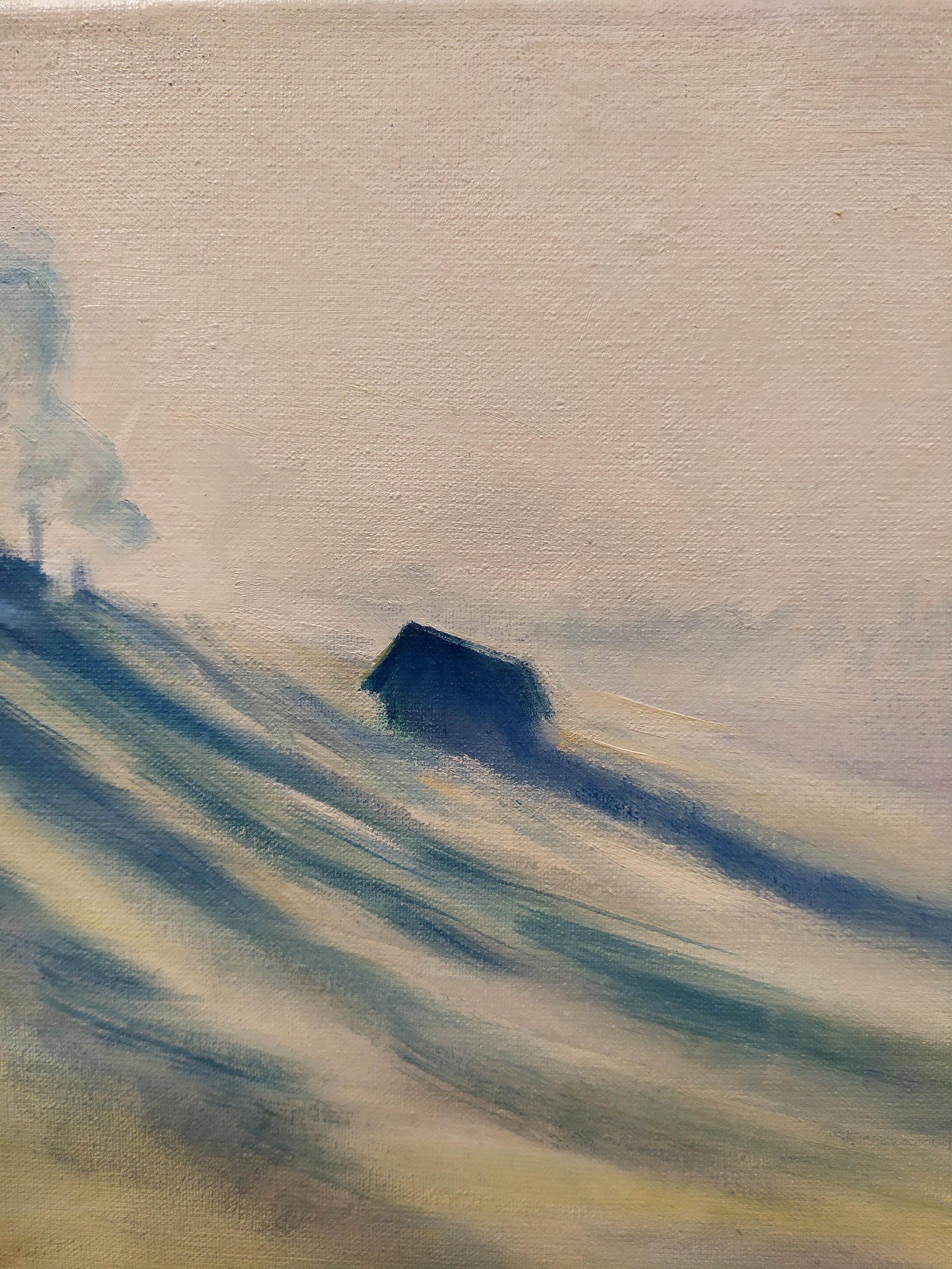 Morning Haze Art Original Oil Painting Minimalist Wall Art ...