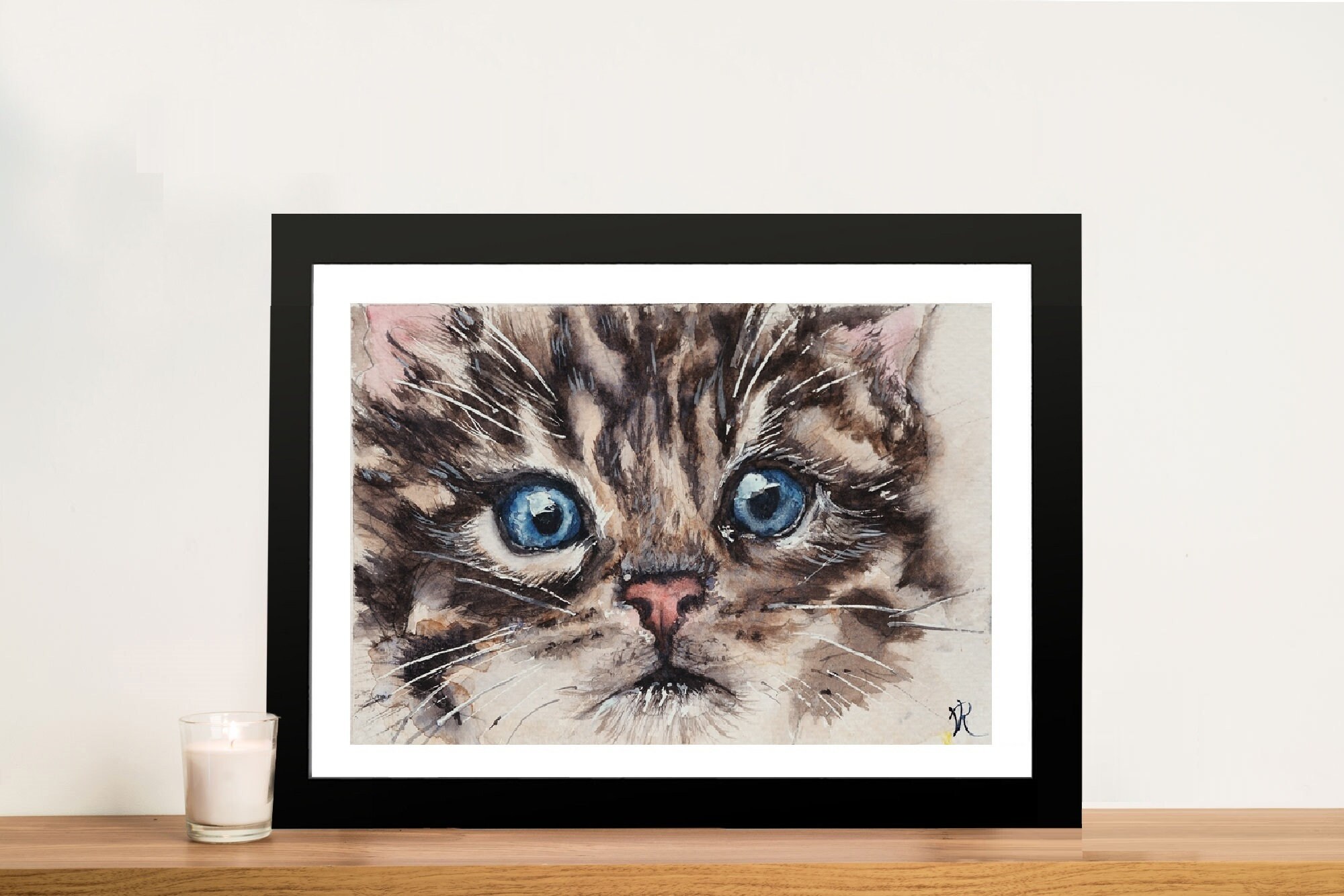 Cat Watercolor Print Cat Nursery Decor Cat Print Cat Wall - Etsy