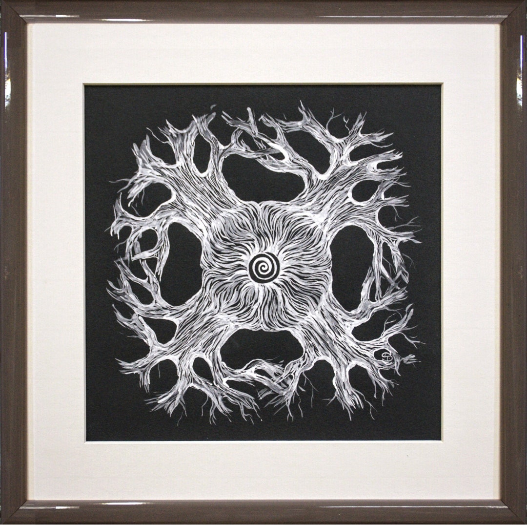 Drawing for Meditation Abstract Art Spiral of Life Original Graphic ...