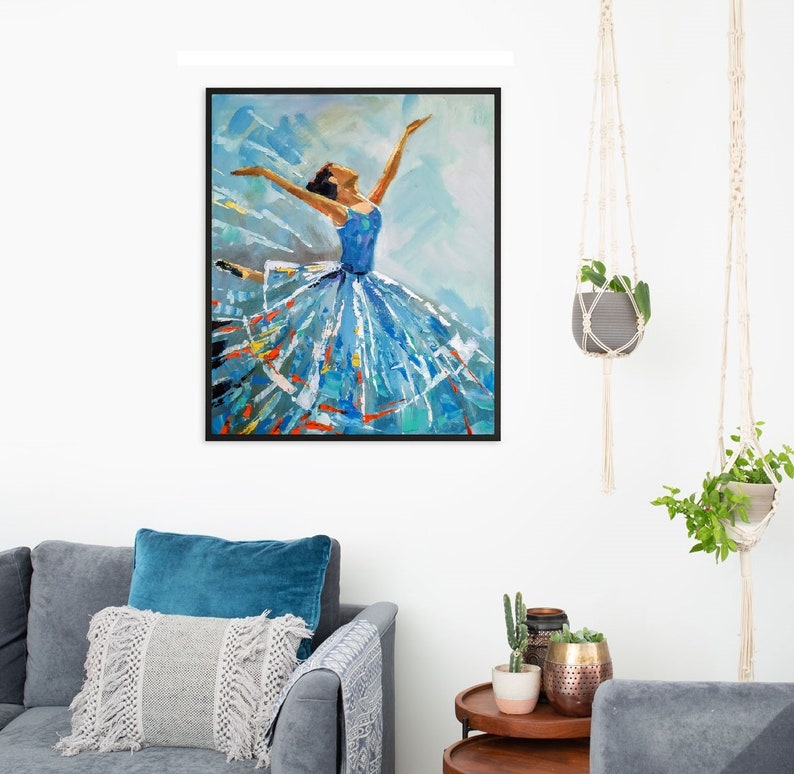 Ballet Dancer Painting Ballet Art Ballerina Wall Art Dancer - Etsy