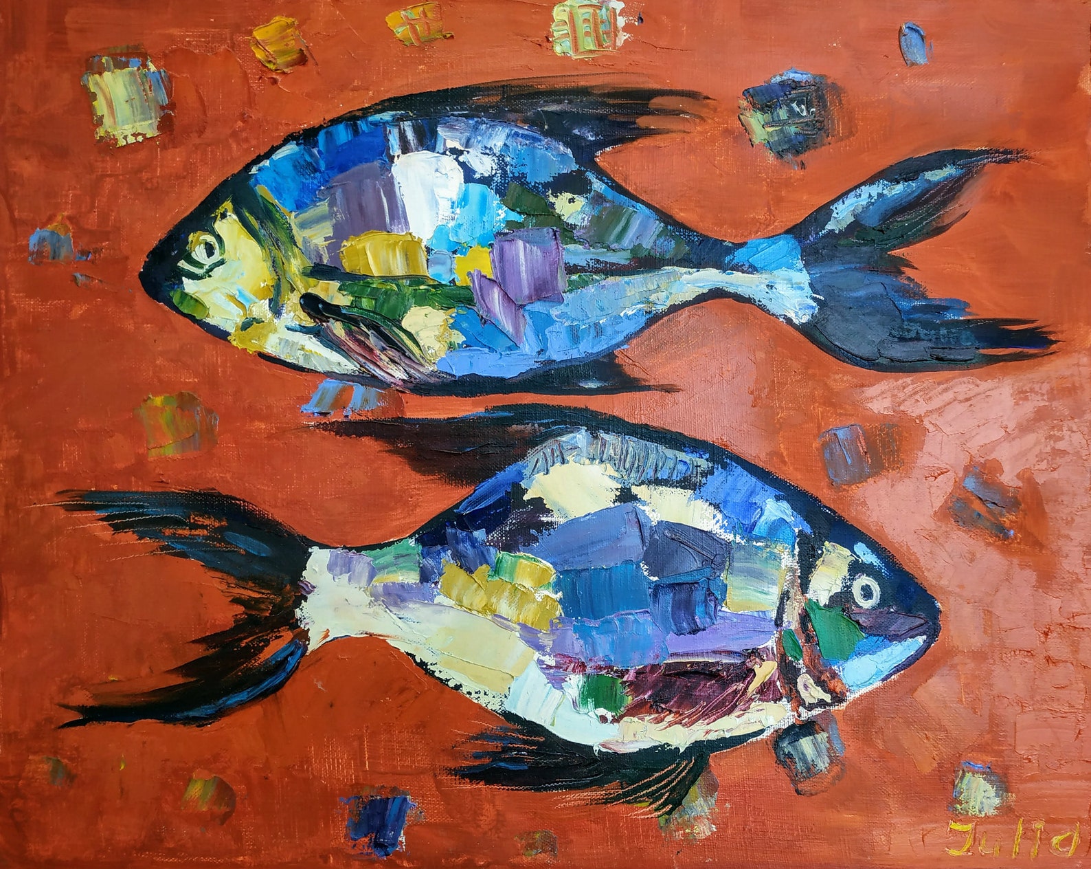 Fish Painting Fish Pictures Abstract Art Modern Art Fish Wall - Etsy